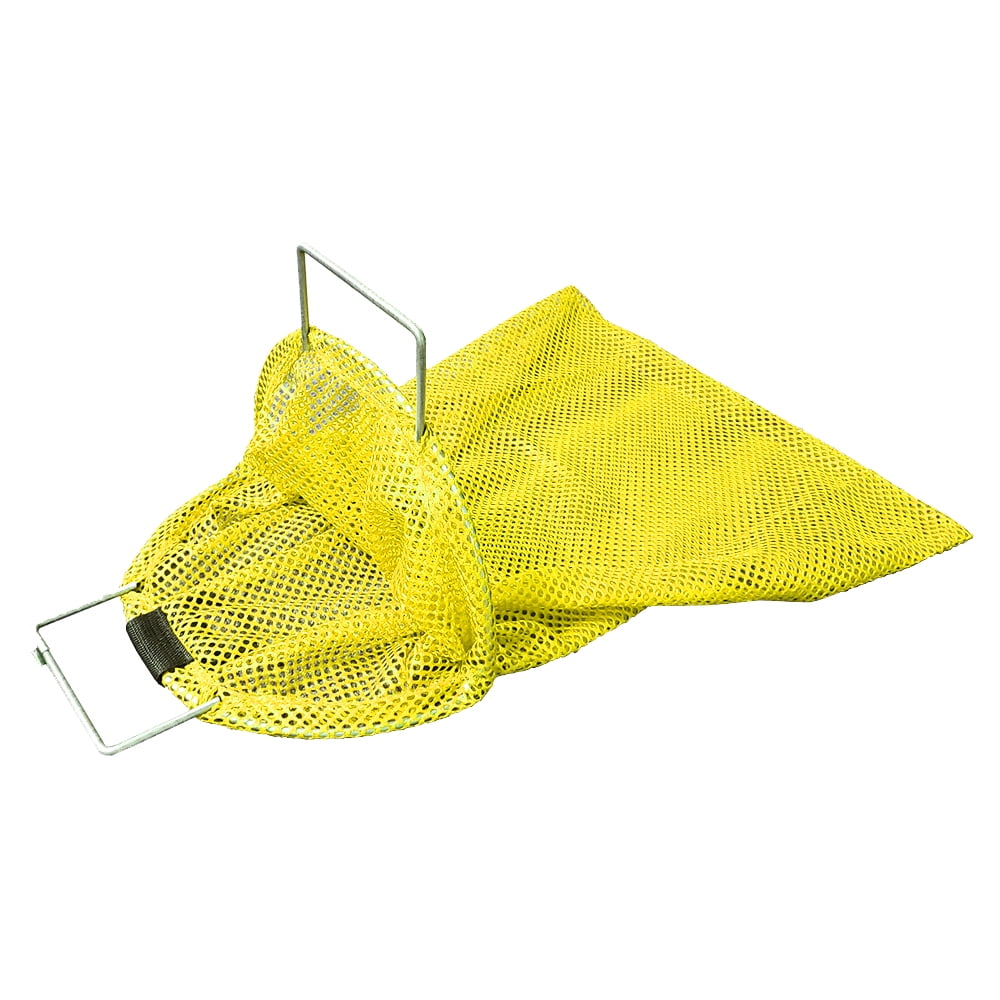 Medium Galvanized Wire Handle Mesh Catch Bag with D-Ring, Approx. 17x28 ...