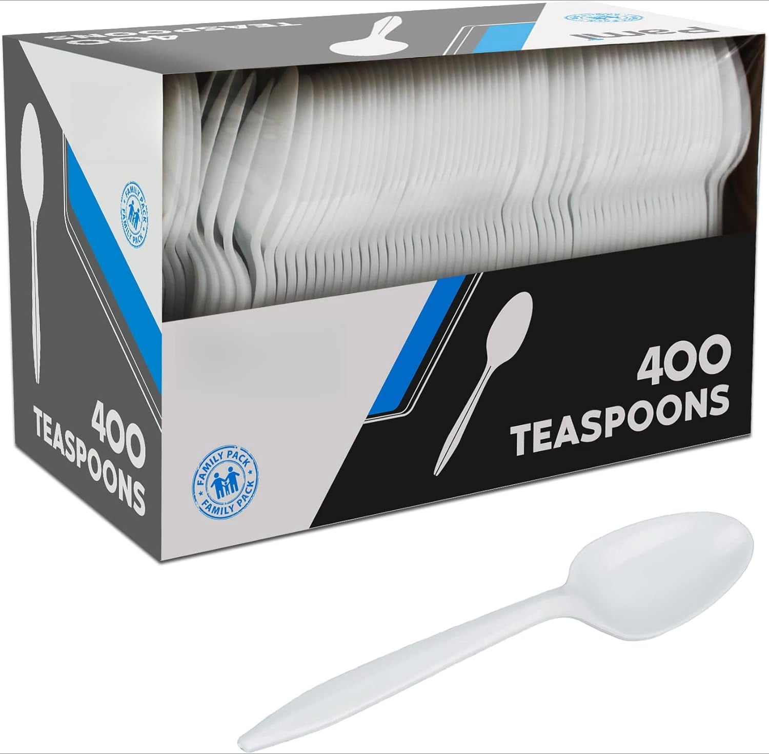 Medium Weight Disposable Plastic Cutlery [400 Count] - Bulk White ...