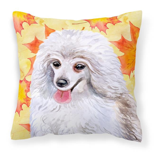 Medium White Poodle Fall Fabric Decorative Pillow - Walmart.com