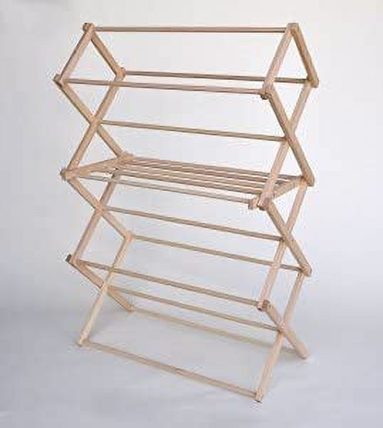 Medium Wooden Clothes Drying Rack-Folding, Heavy Duty, Free Standing ...