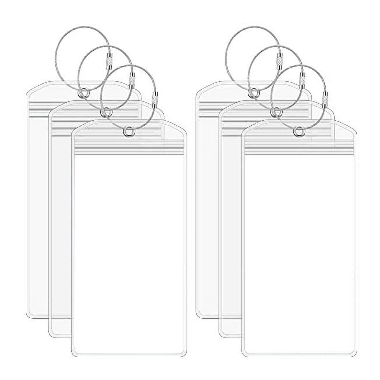Medium luggage label vertical transparent sealed waterproof ID card ...