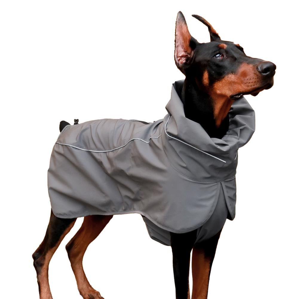 Medium-to-large Dog All-inclusive Raincoat with Hood and Wrap-around ...