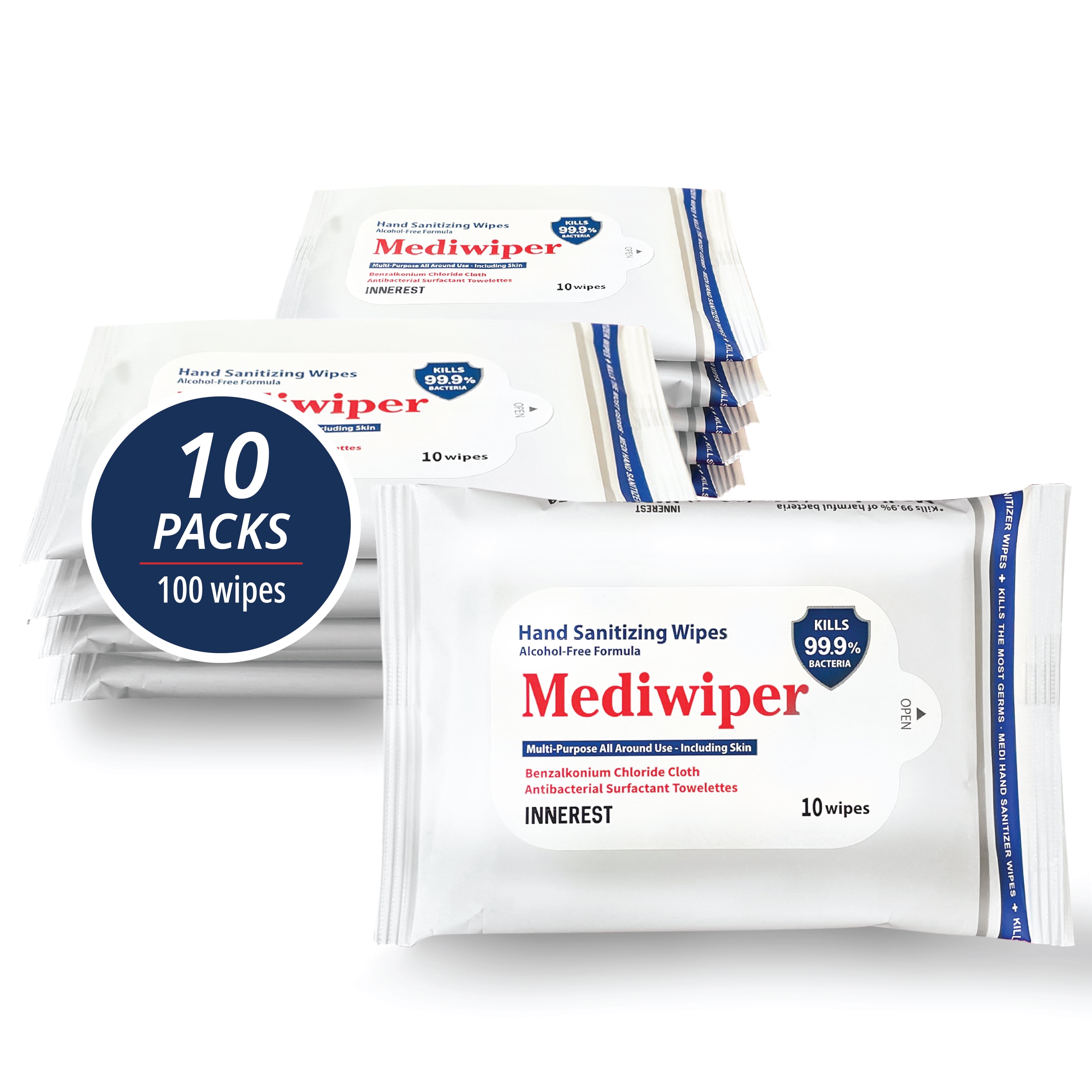 Mediwiper Hypoallergenic Antiseptic Hand Wipes, 1000 ct, Travel ...