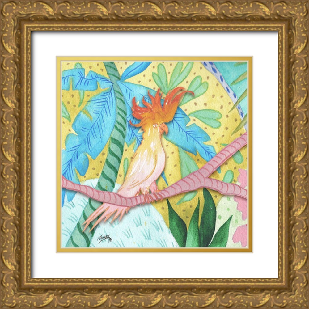 Medley, Elizabeth 20x20 Gold Ornate Wood Framed with Double Matting ...