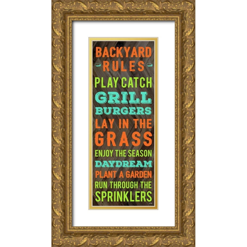 Medley, Elizabeth 8x14 Gold Ornate Wood Framed with Double Matting ...