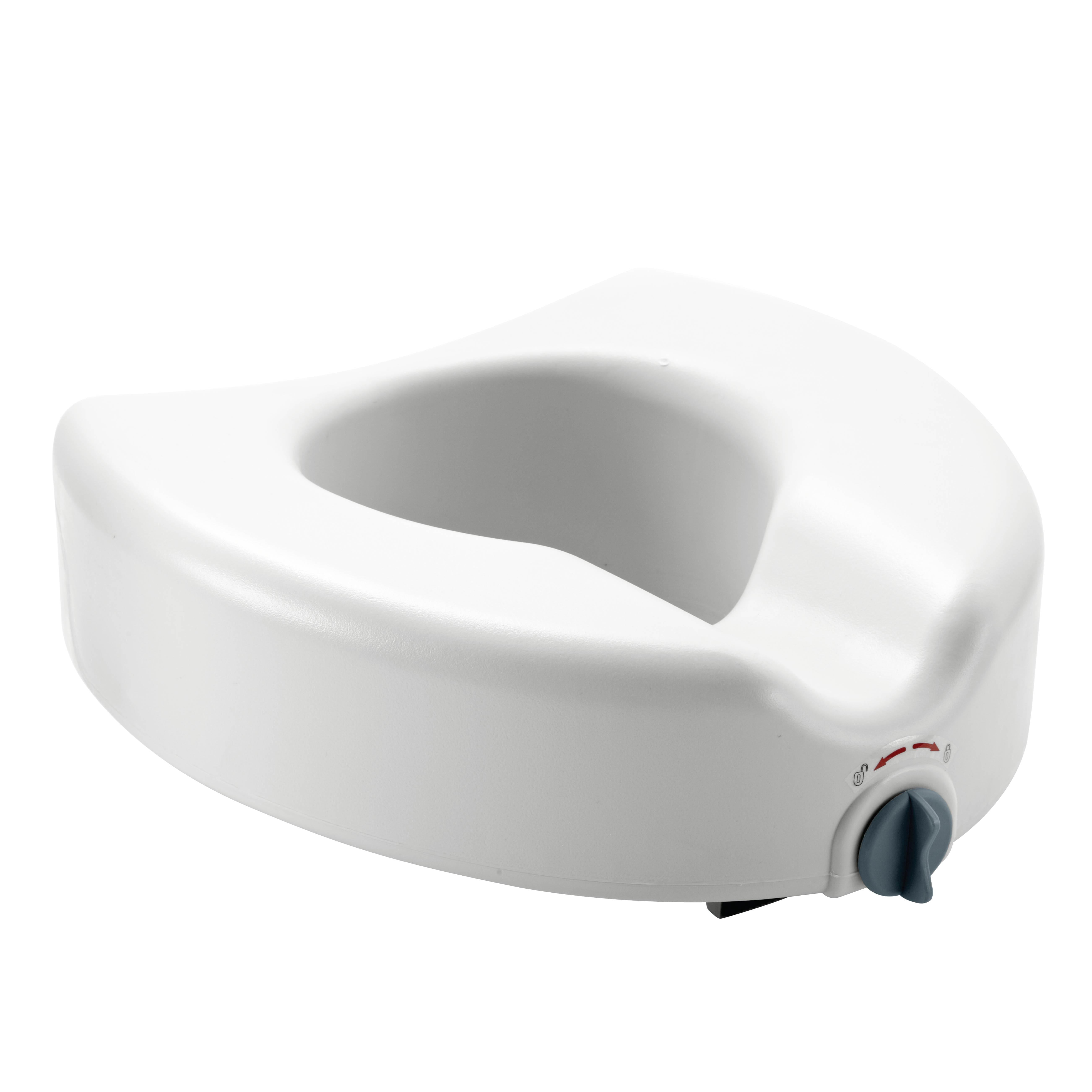 Medline 5" Standard Raised Toilet Seat With Lock and No Arms, White HSA ...