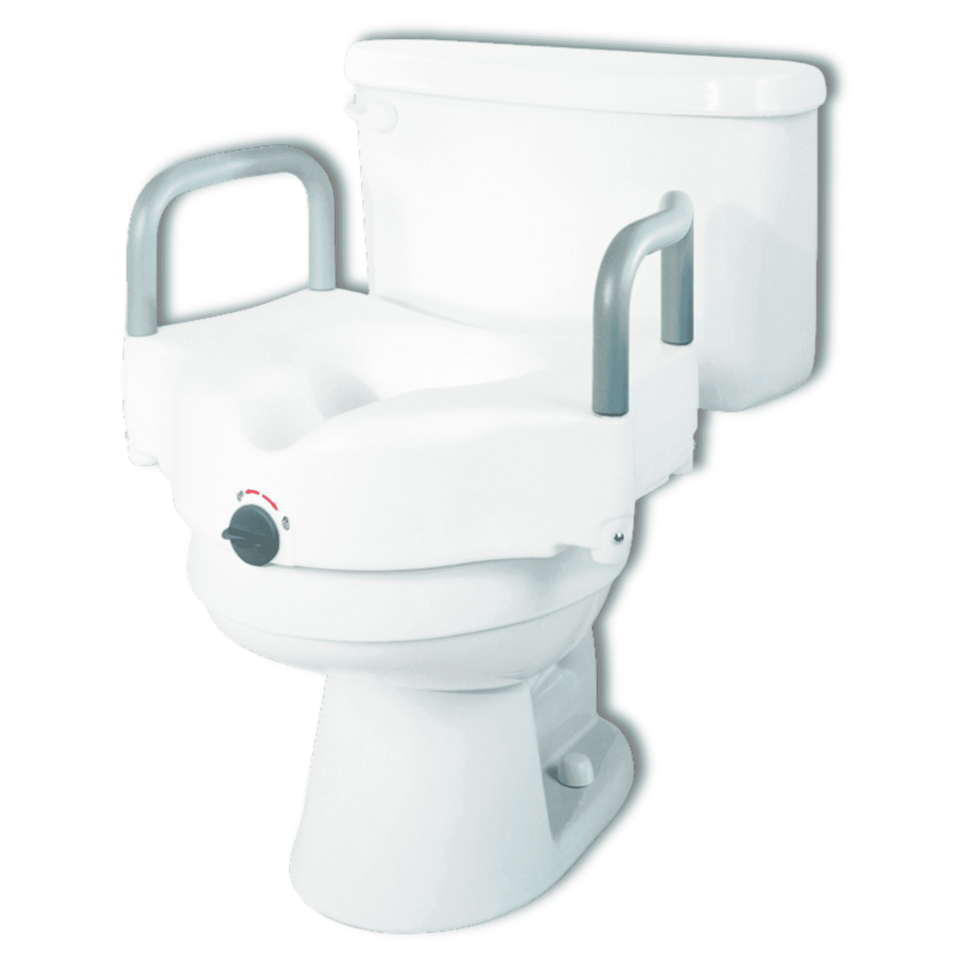 Medline Toilet Seat Riser with Arms for Seniors, Locking, Fits Most ...