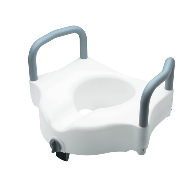 "Medline 5"" High Rise Toilet Seat Riser with Extended Handles, Easy ...