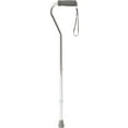 Medline Aluminum Chrome Offset Upright Walking Cane for Seniors ...