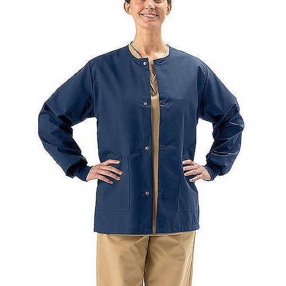 Medline AngelStat Unisex Snap-Front Warm-Up Scrub Jacket - Walmart.com