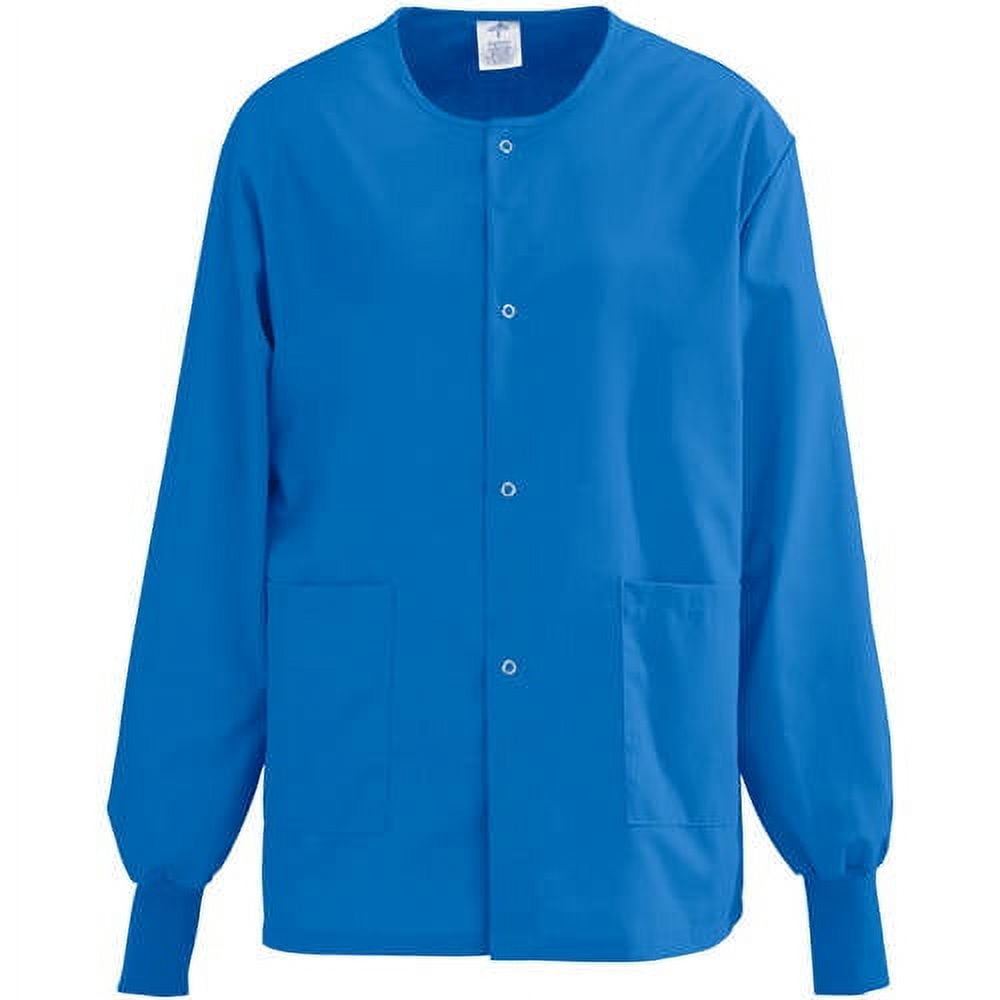 Medline AngelStat Snap-Front Scrub Jacket Cotton/Poly Blend - Walmart.com