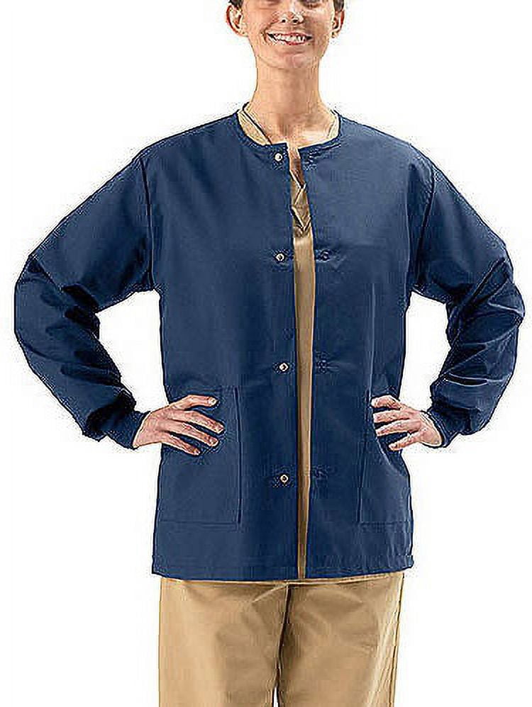 Medline AngelStat Unisex Snap-Front Warm-Up Scrub Jacket - Walmart.com
