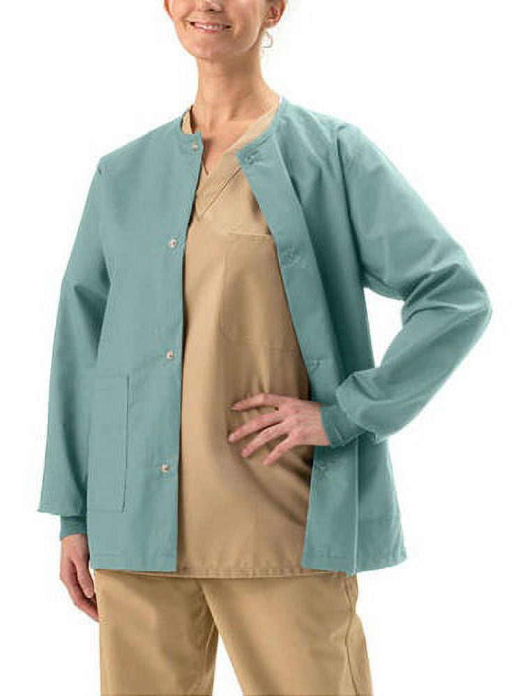 Medline AngelStat Unisex Snap-Front Warm-Up Scrub Jacket - Walmart.com