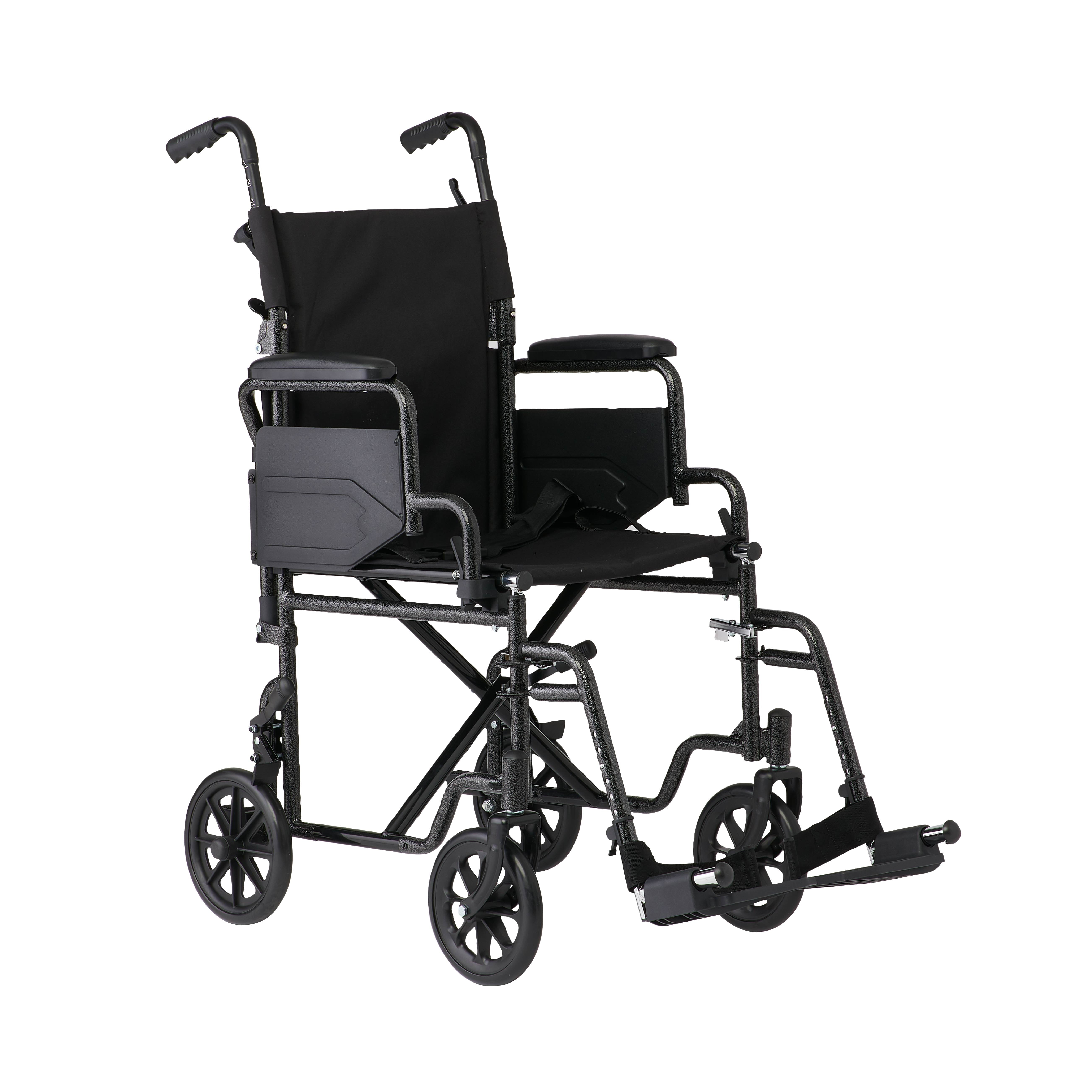 Medline Carbon Steel Folding Chair, Swing-back Arms & Swing-away Foot ...
