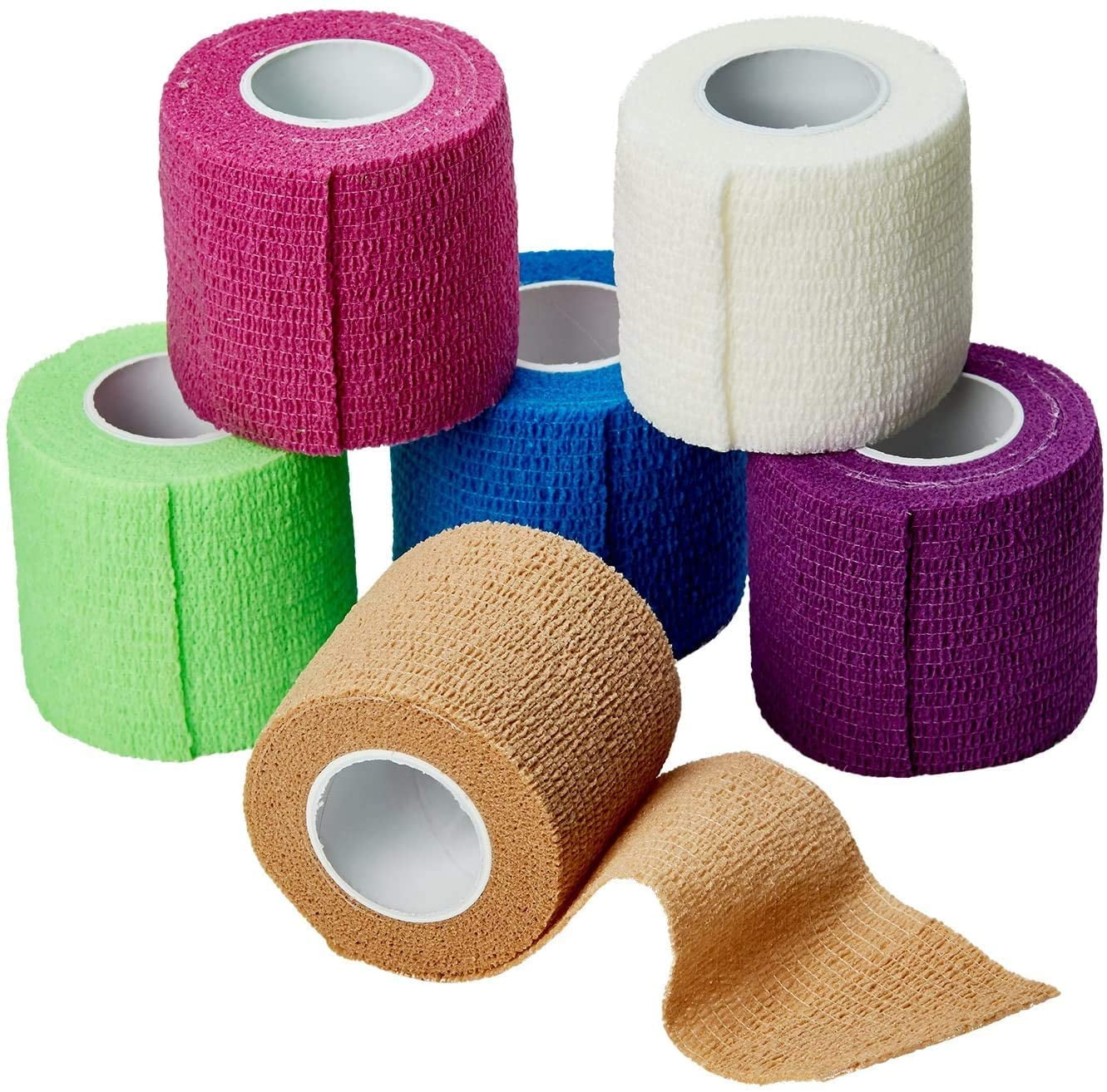 Medline Caring Self-Adherent Cohesive Wrap Bandage, Non-Sterile, Latex ...