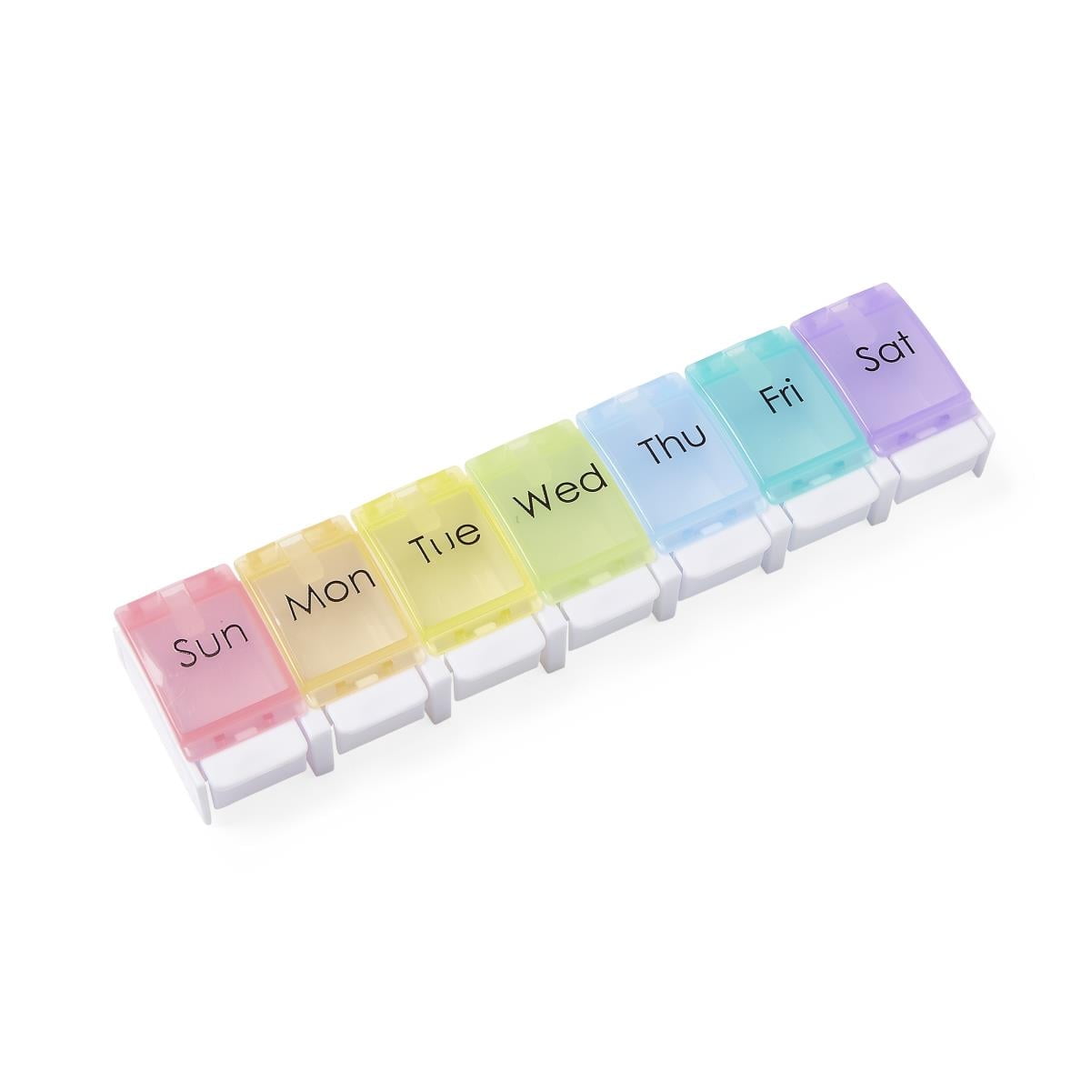 Medline Easy Push Button Pill Oranizer, Pill Case, 1X Day, Multicolor ...