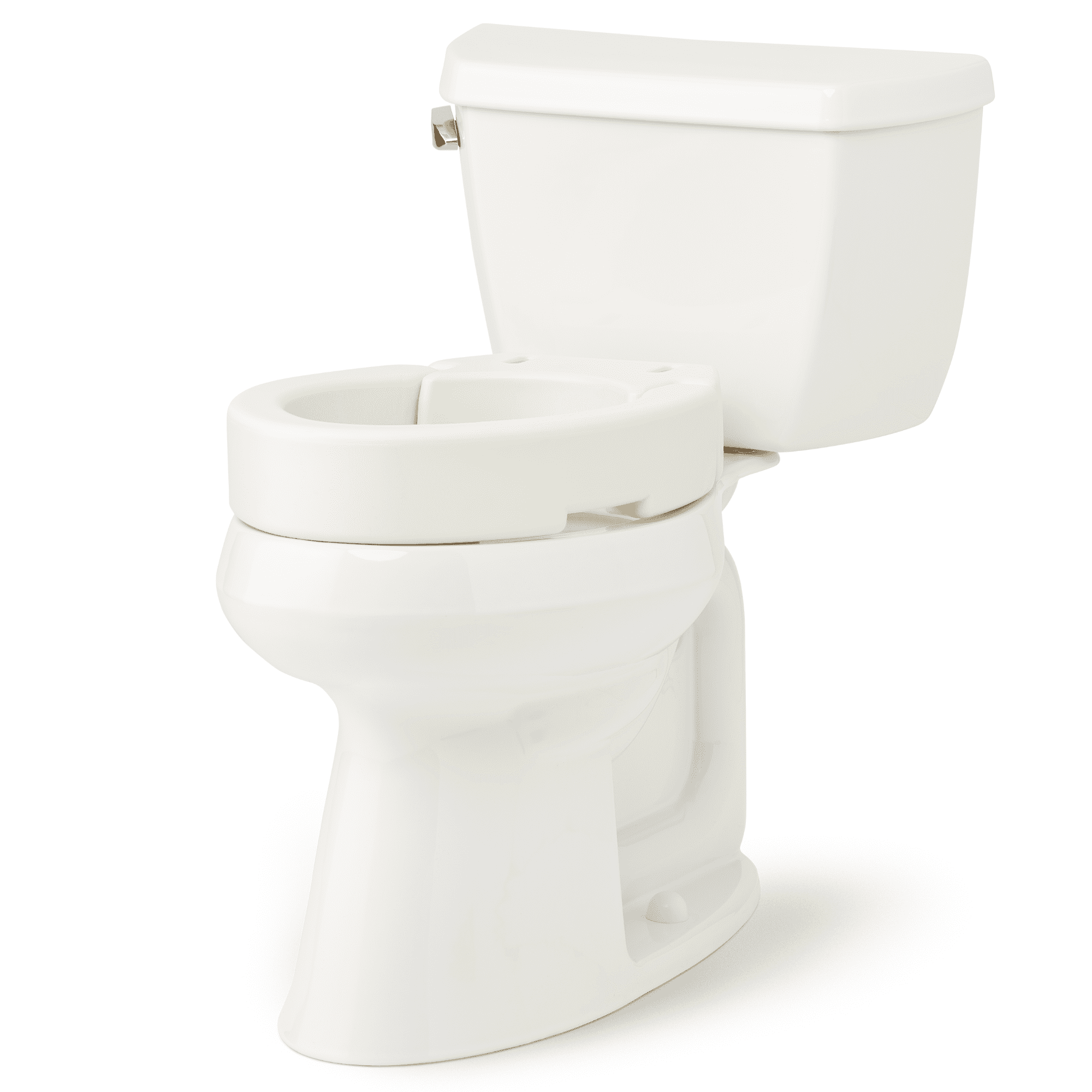 Medline Elongated Toilet Seat Riser for Seniors, Hinged, Fits Most ...