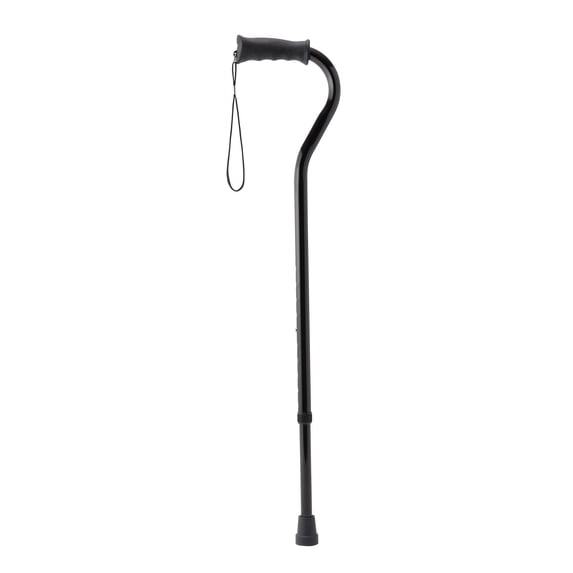 Medline Gel Grip Offset Aluminum Adjustable Cane, Black HSA/FSA ...