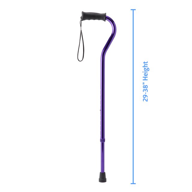 Medline Medical Assisted Walking Gel Grip Offset Aluminum Adjustable ...