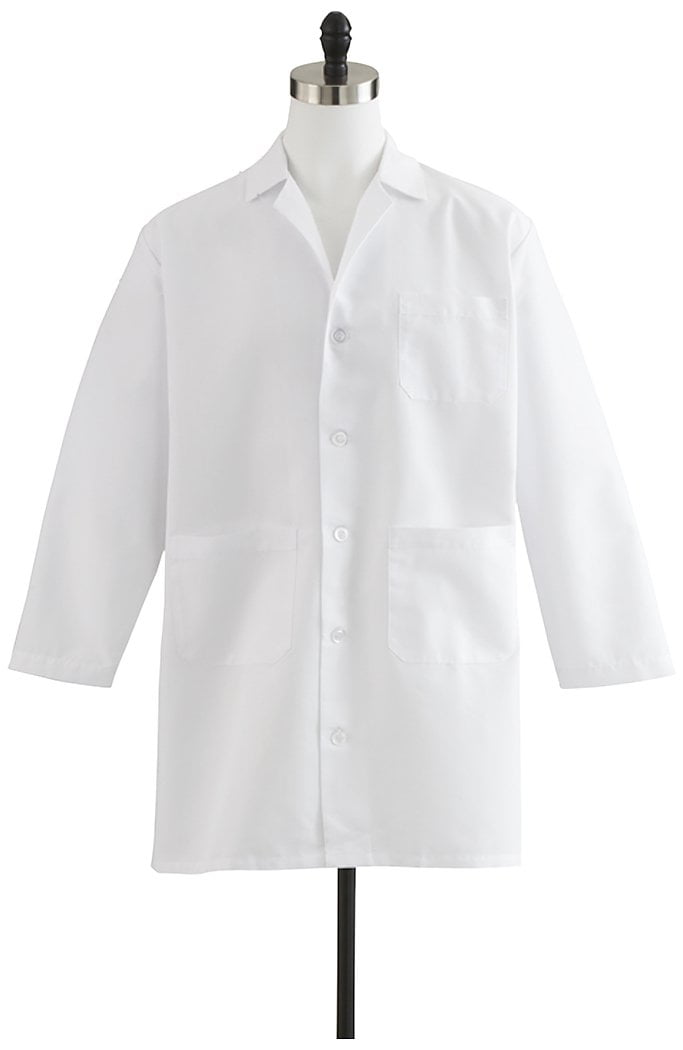 Medline Healthcare MDT12WHT40E Men's Staff Length Lab Coat, Size 40 ...
