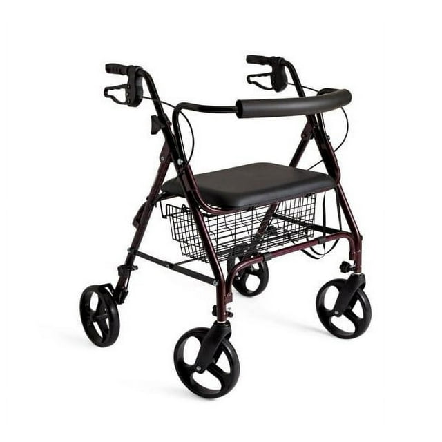 Medline Heavy Duty Extra Wide Rollator, Folding Rolling Walker, 8 ...