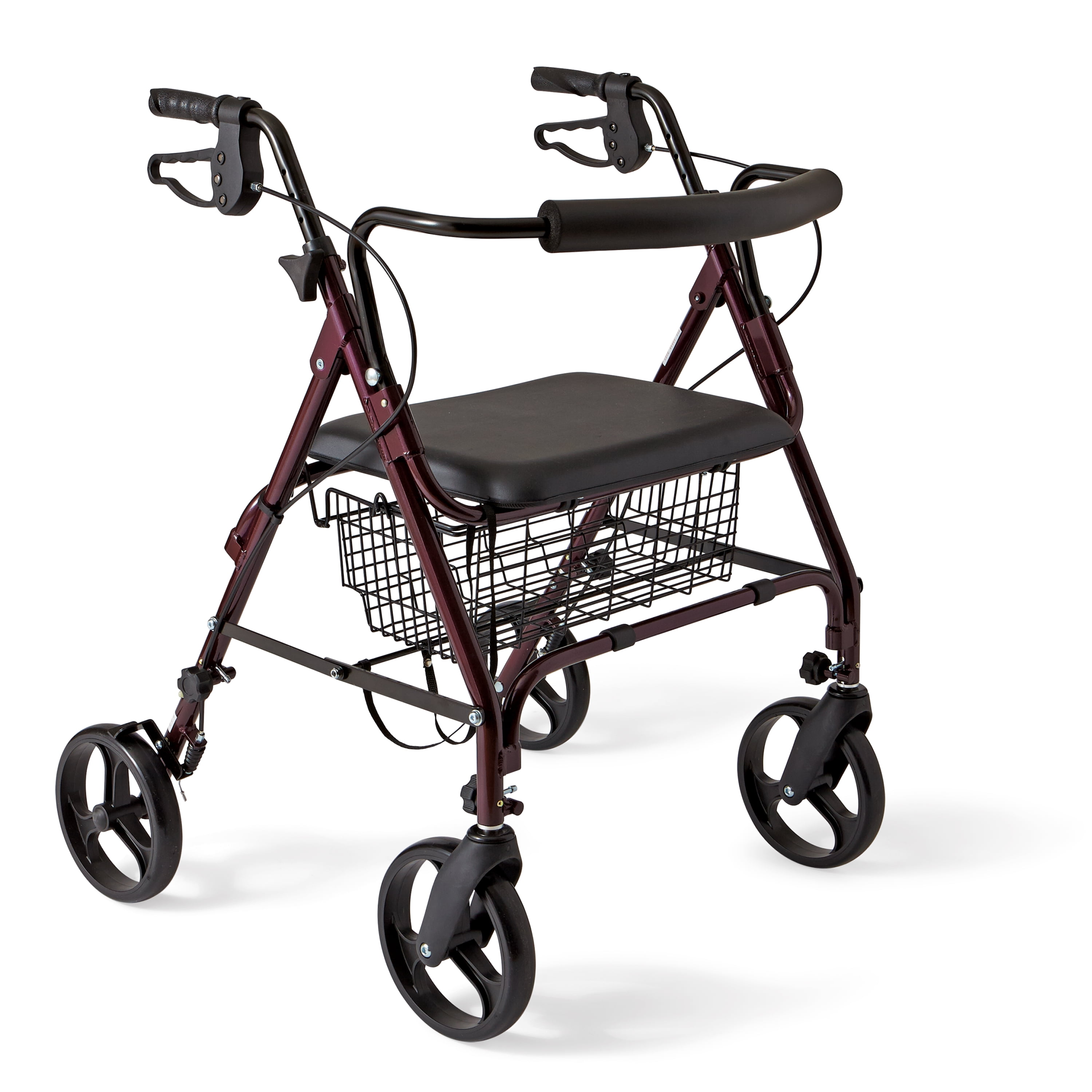 Medline Heavy Duty Extra Wide Rollator, Folding Rolling Walker, 8 ...
