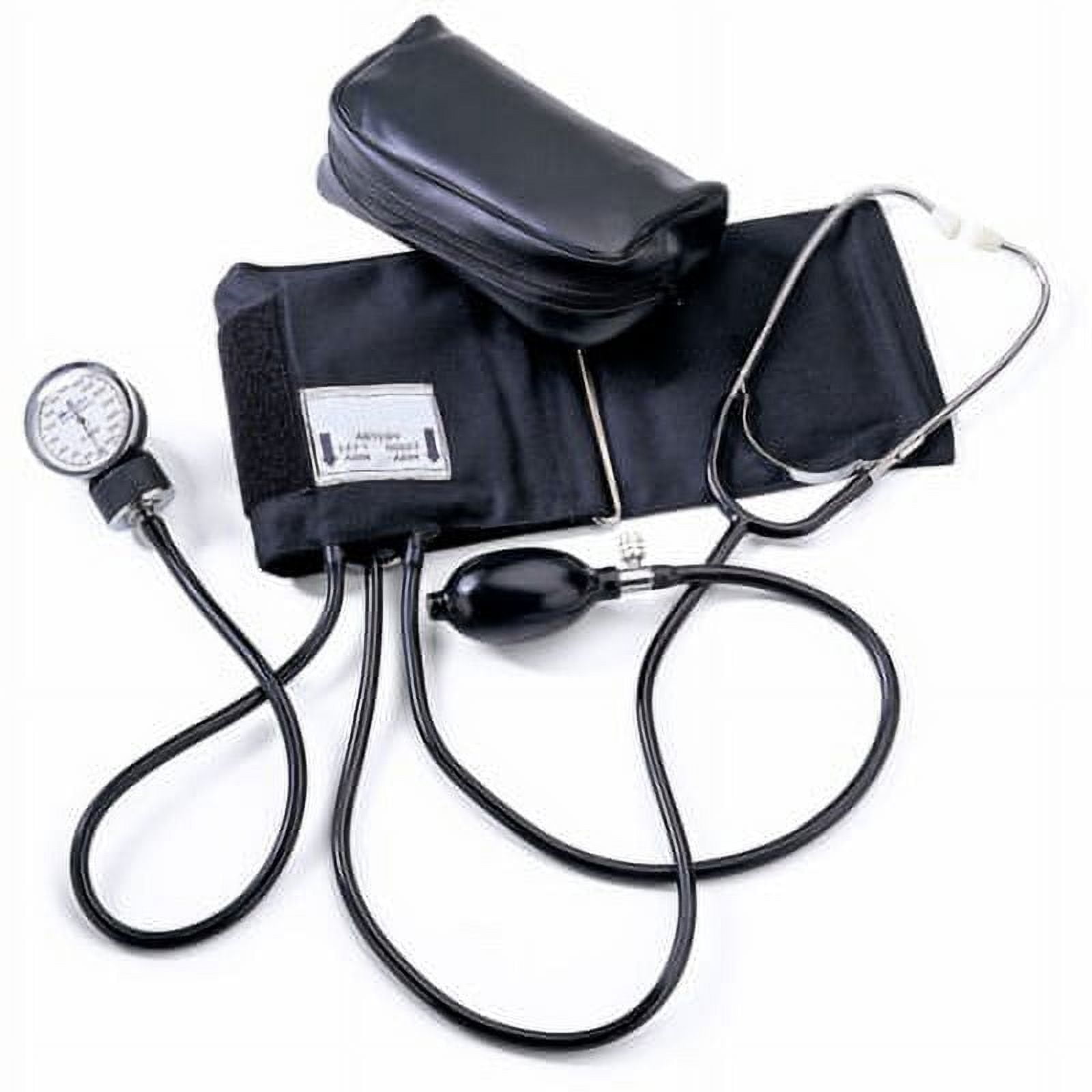 Medline Manual Stethoscope BP Monitor, Home Blood Pressure Kit, Black ...