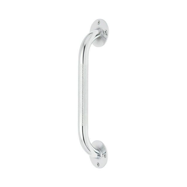 Medline 18" Knurled Chrome Grab Bar for Bath & Tub, Elderly Safety ...