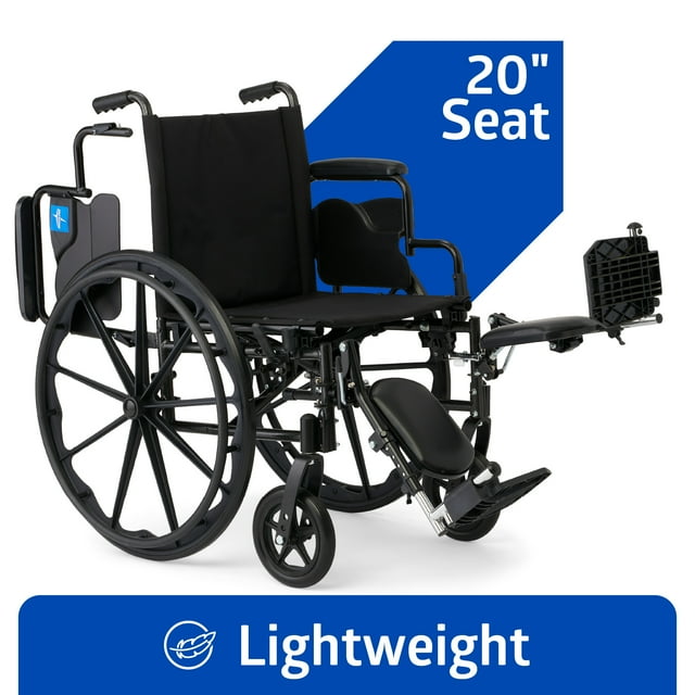 "Medline, Adult Wheelchair with Swing-Back Arms, Elevating Leg Rests ...