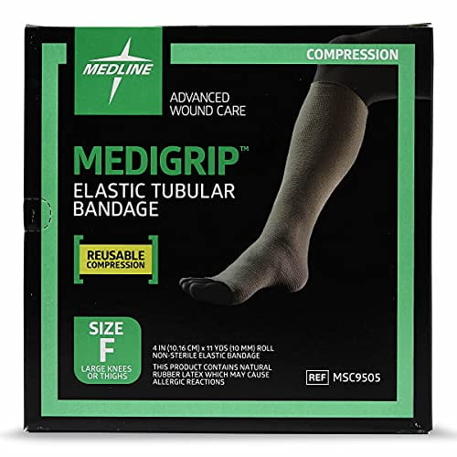 Medline Medigrip Elasticated Tubular Support Bandage, Size F: 4”W (10cm ...