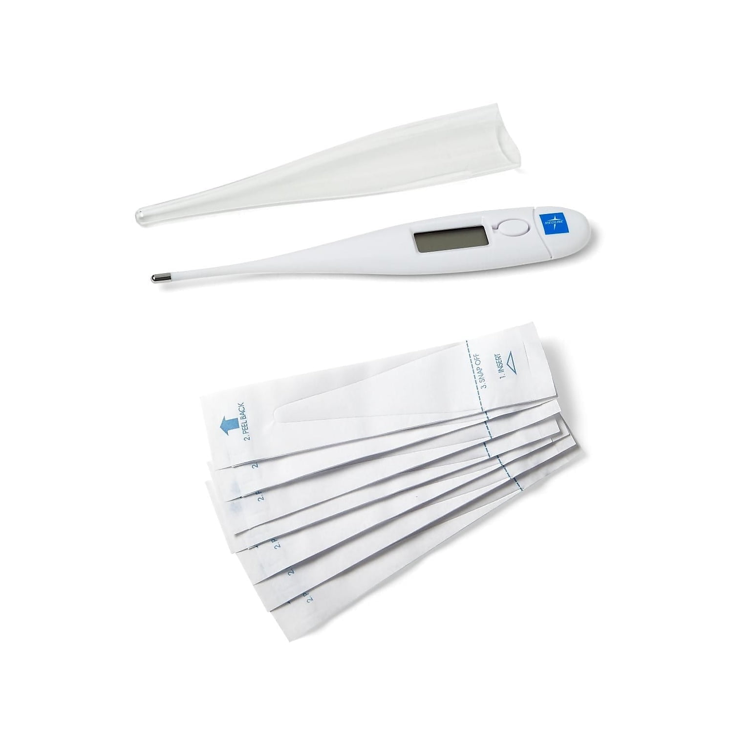"Medline Oral Digital Stick Thermometer, Reusable, Latex Free, Dual ...