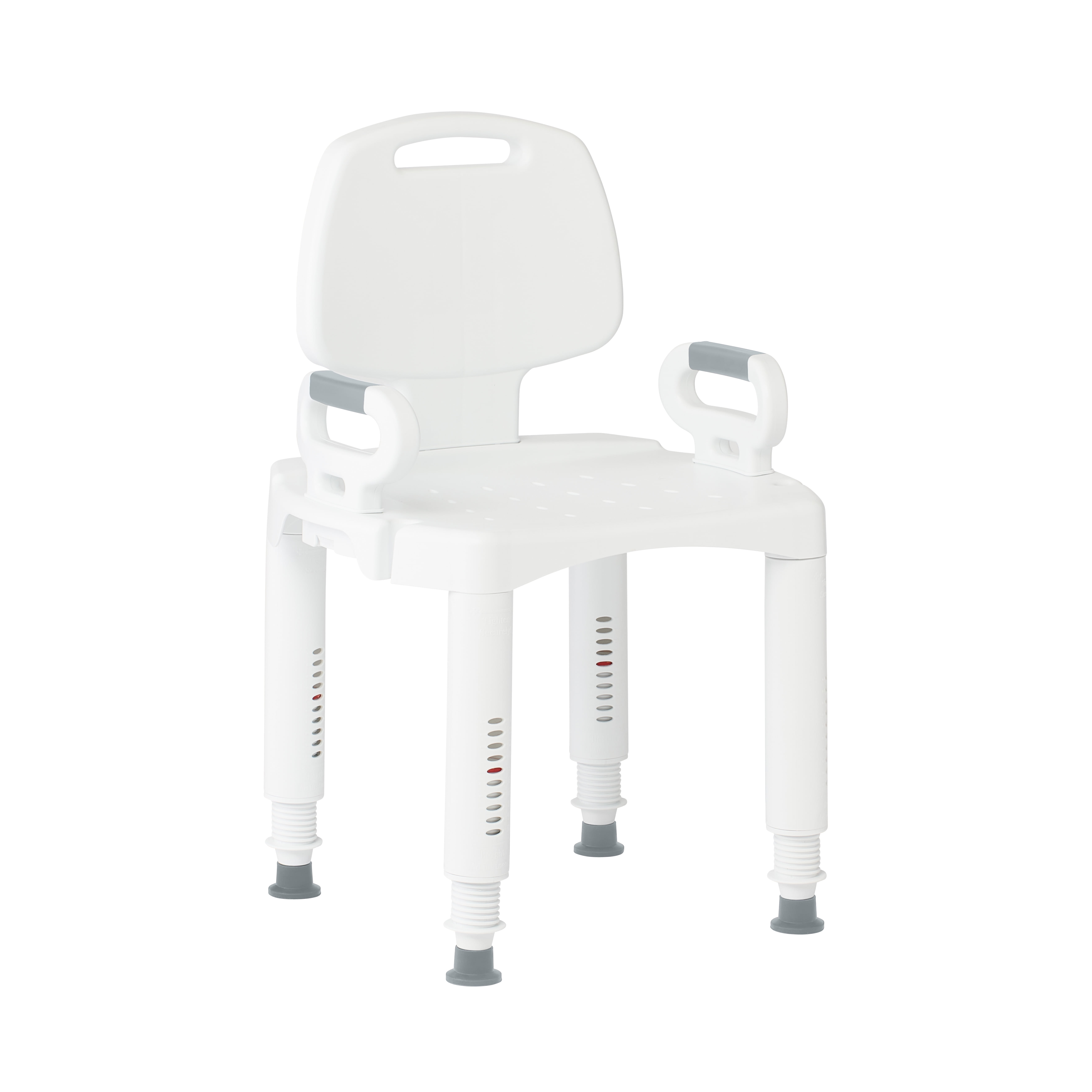 Medline Premium Series Plastic Shower Chair with Backrest - 350 lb ...