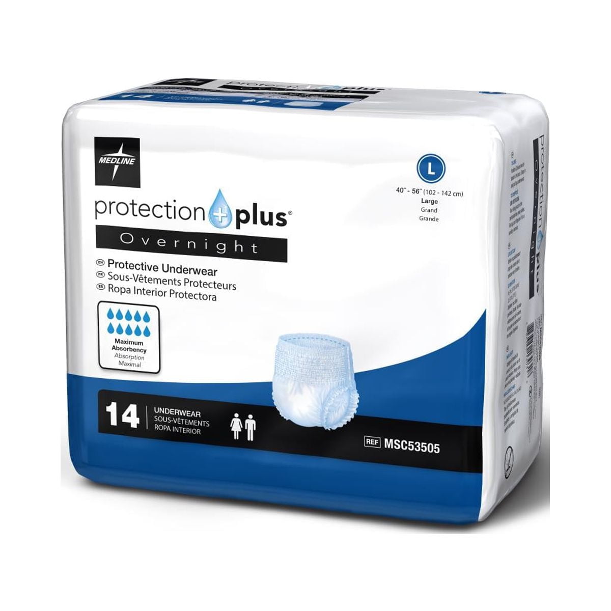 Medline Adult Diapers, Protection Plus Overnight Pull Up Underwear ...