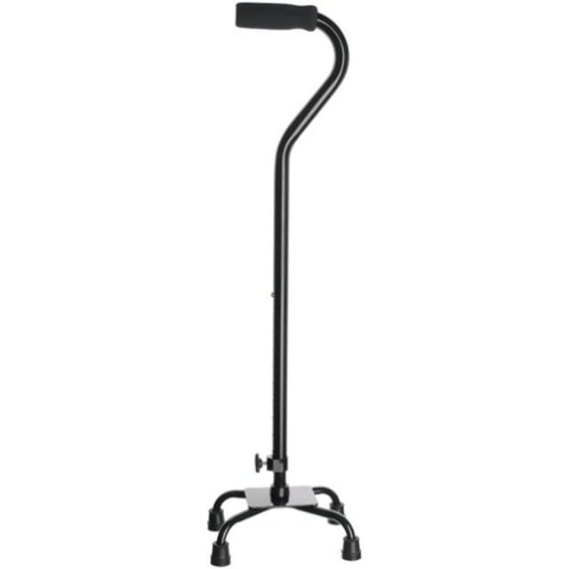 Medline Quad Cane Small Base Black - Walmart.com