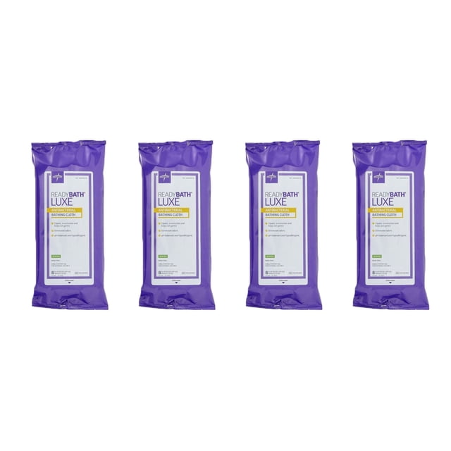 Medline ReadyBath LUXE Antibacterial Bathing Wipes Scented 8 Wipes Per ...