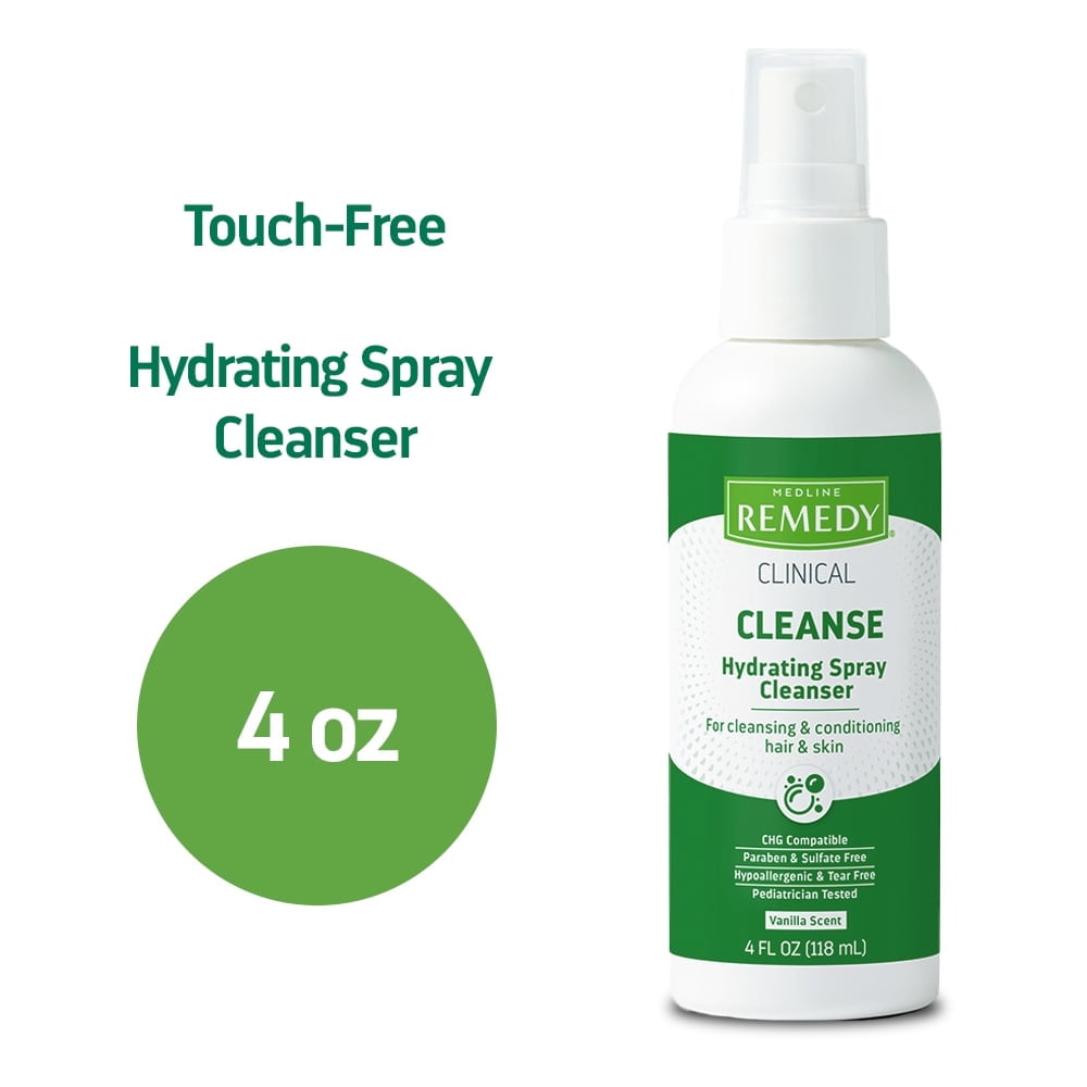 Medline Remedy Clinical Skin Wash, No-Rinse Spray Cleanser, 4 oz ...