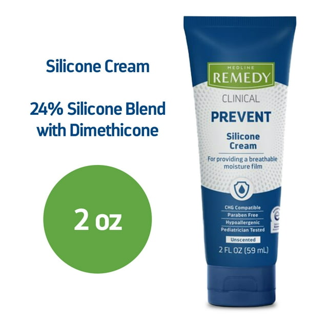 Medline Remedy Clinical Silicone Cream, 2 oz, Unscented, 24% Silicone ...