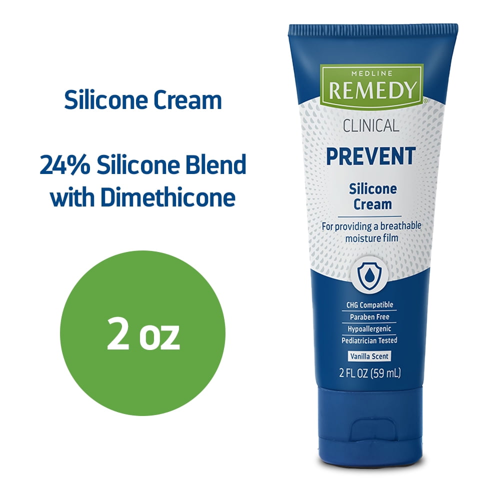 Medline Remedy Clinical Silicone Cream, 2 oz, Vanilla Scent, 24 Count ...