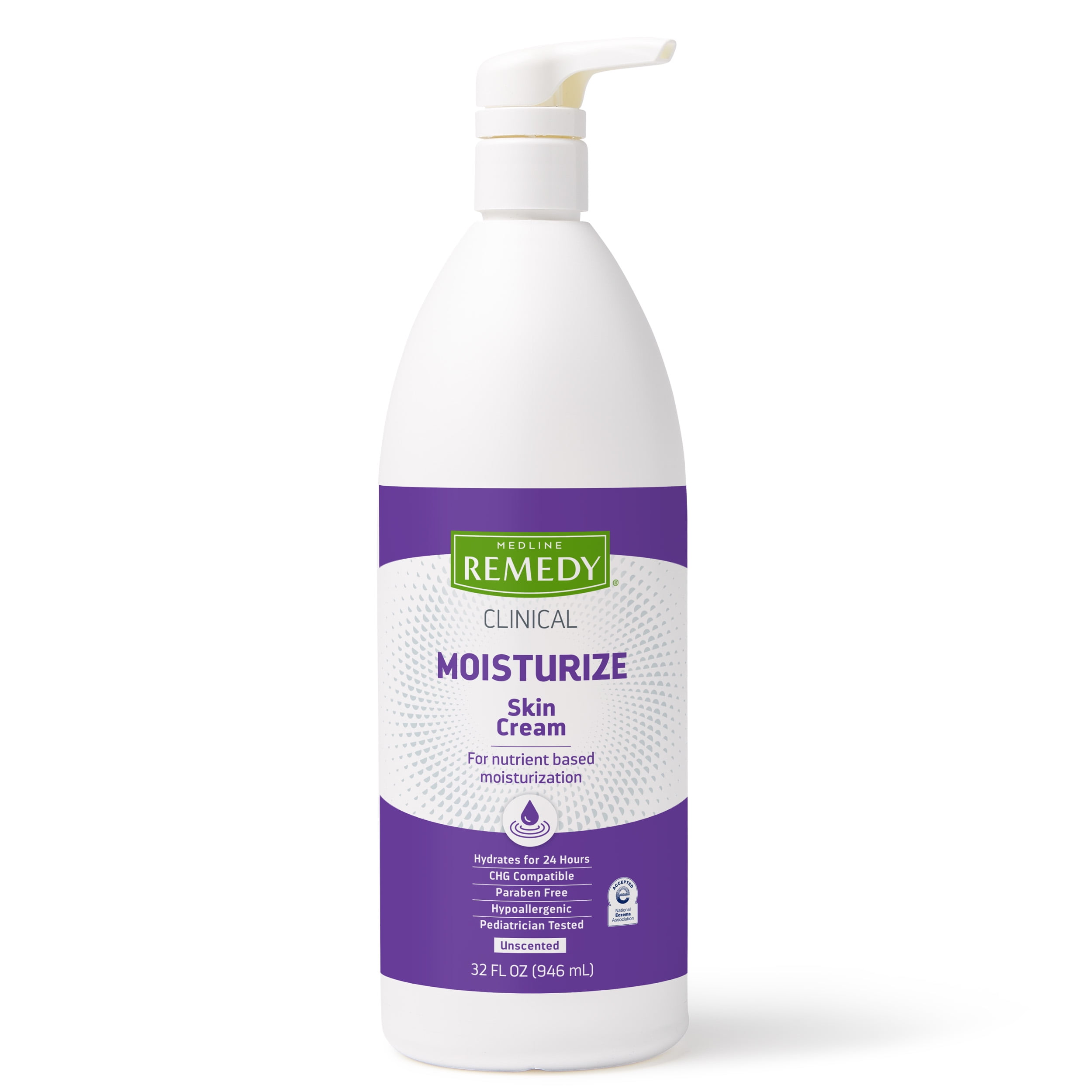 Medline Remedy Clinical Skin Cream, Unscented (32 fl oz), Moisturizing ...
