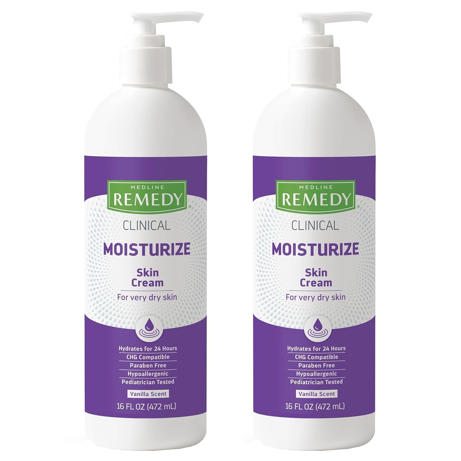 Medline Remedy Clinical Skin Cream, Vanilla Scented, 16 oz (2 Pack ...