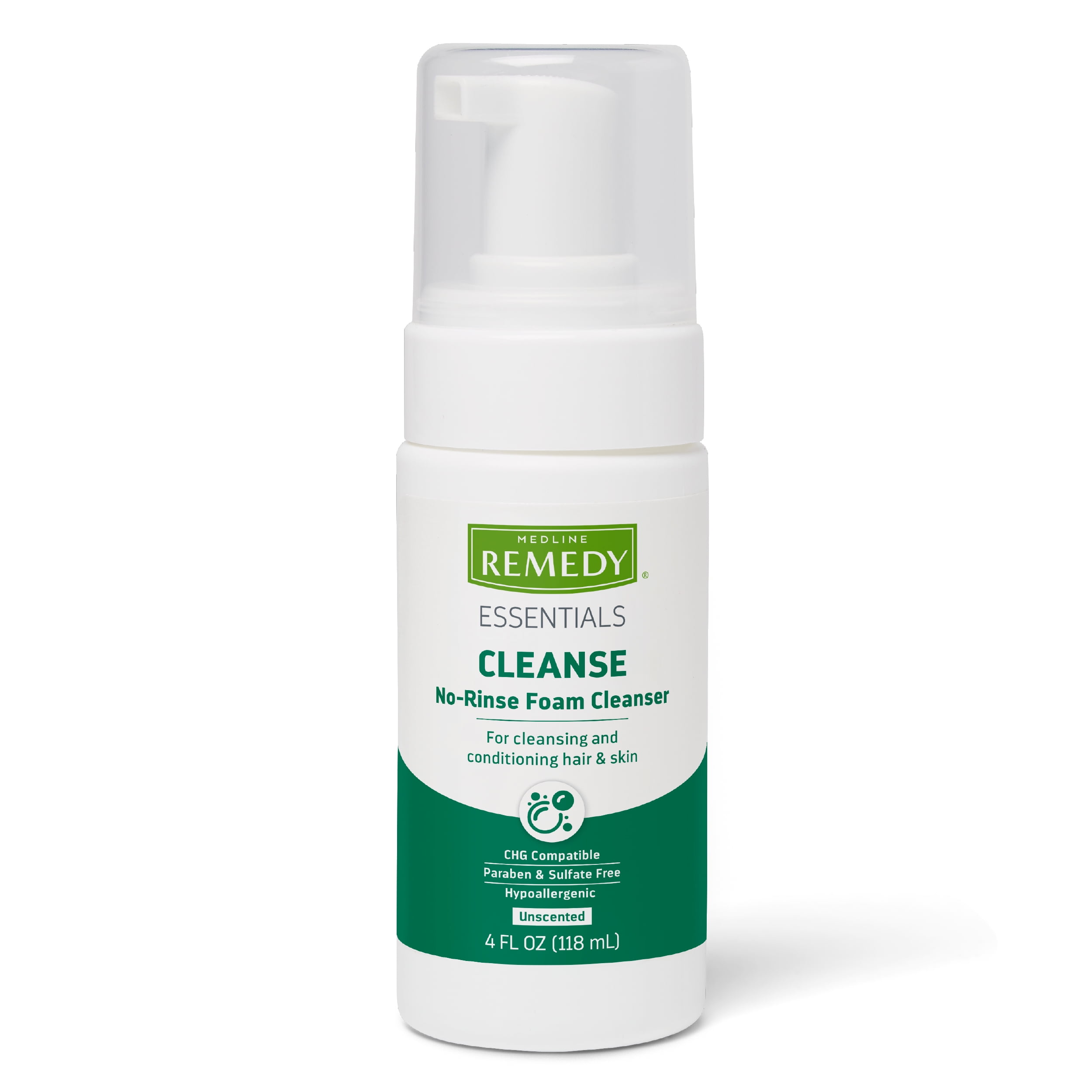 Medline Remedy Essentials No-Rinse Foam Cleanser (4 oz Bottle), Pack of ...