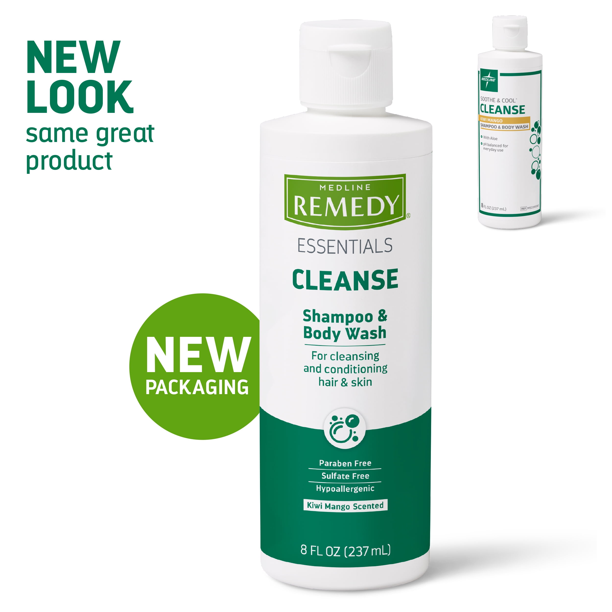 Medline Remedy Essentials Shampoo and Body Wash (8 fl oz), 48 Count ...