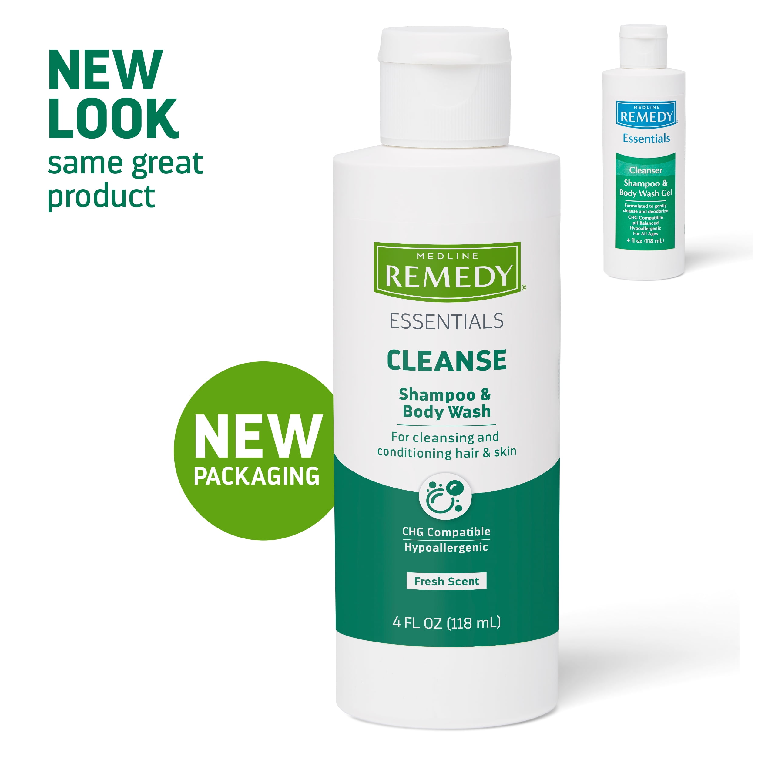 Medline Remedy Essentials Shampoo and Body Wash, Fresh Scent (4 fl oz ...