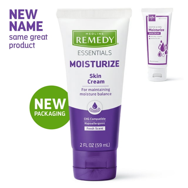 Medline Remedy Essentials Skin Cream (2 oz Tube), 12 Count, Fresh Scent ...