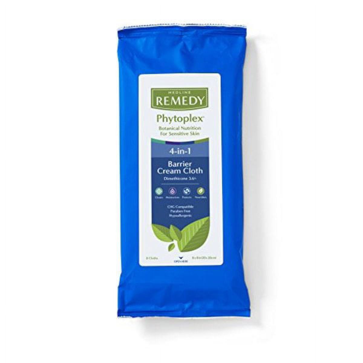 Medline Remedy Phytoplex 4-in-1 Barrier Cream Cloths with Dimethicone 8 ...