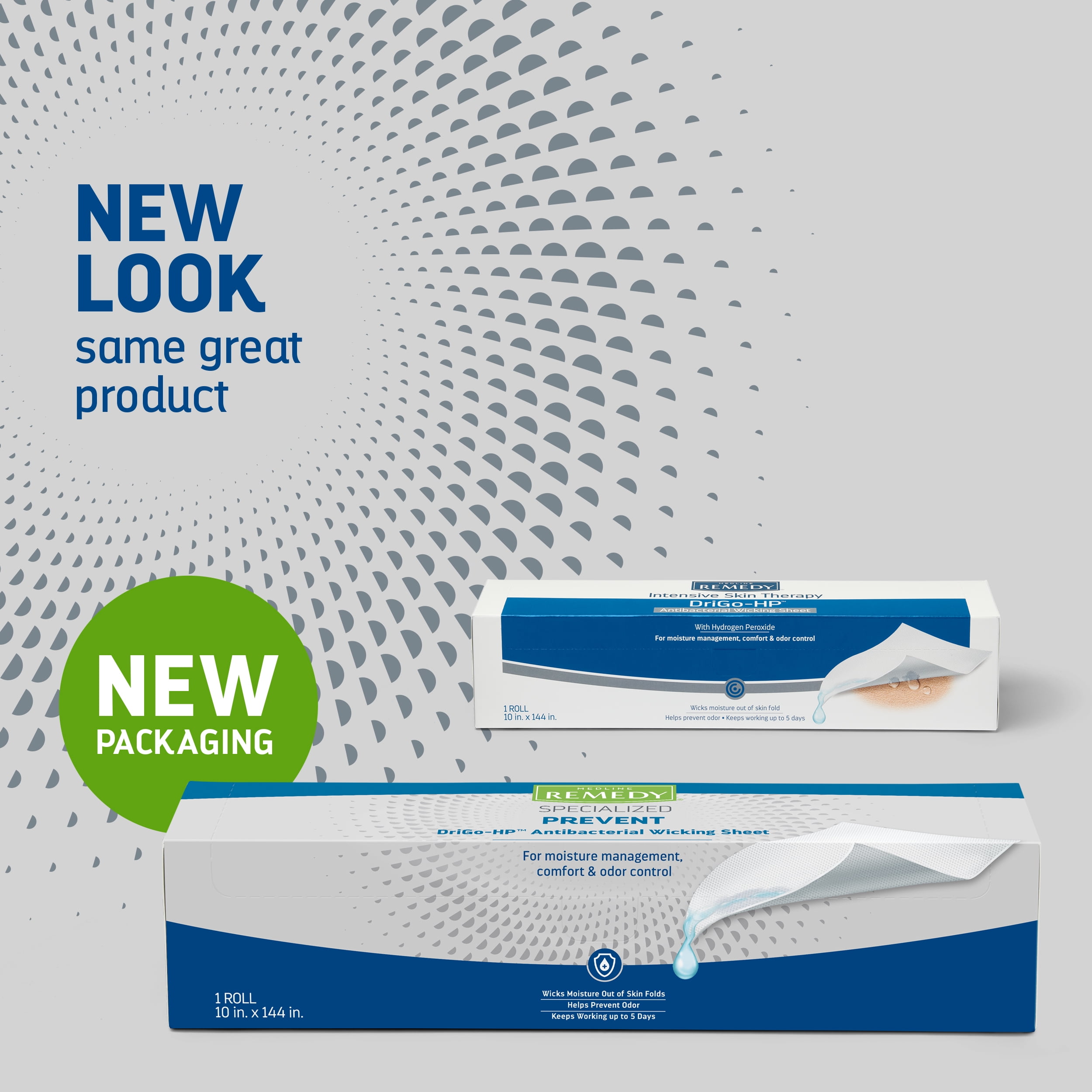 Medline Remedy Specialized DriGo-HP Antibacterial Unscented Wicking ...