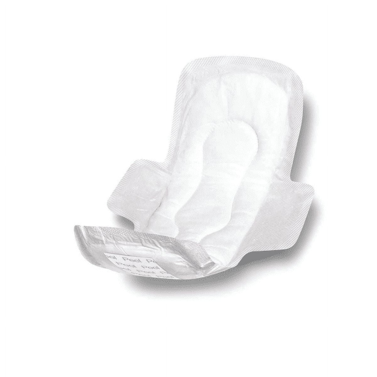 Medline Sanitary Maxi Pads with Adhesive and Wings, Heavy Absorbency ...