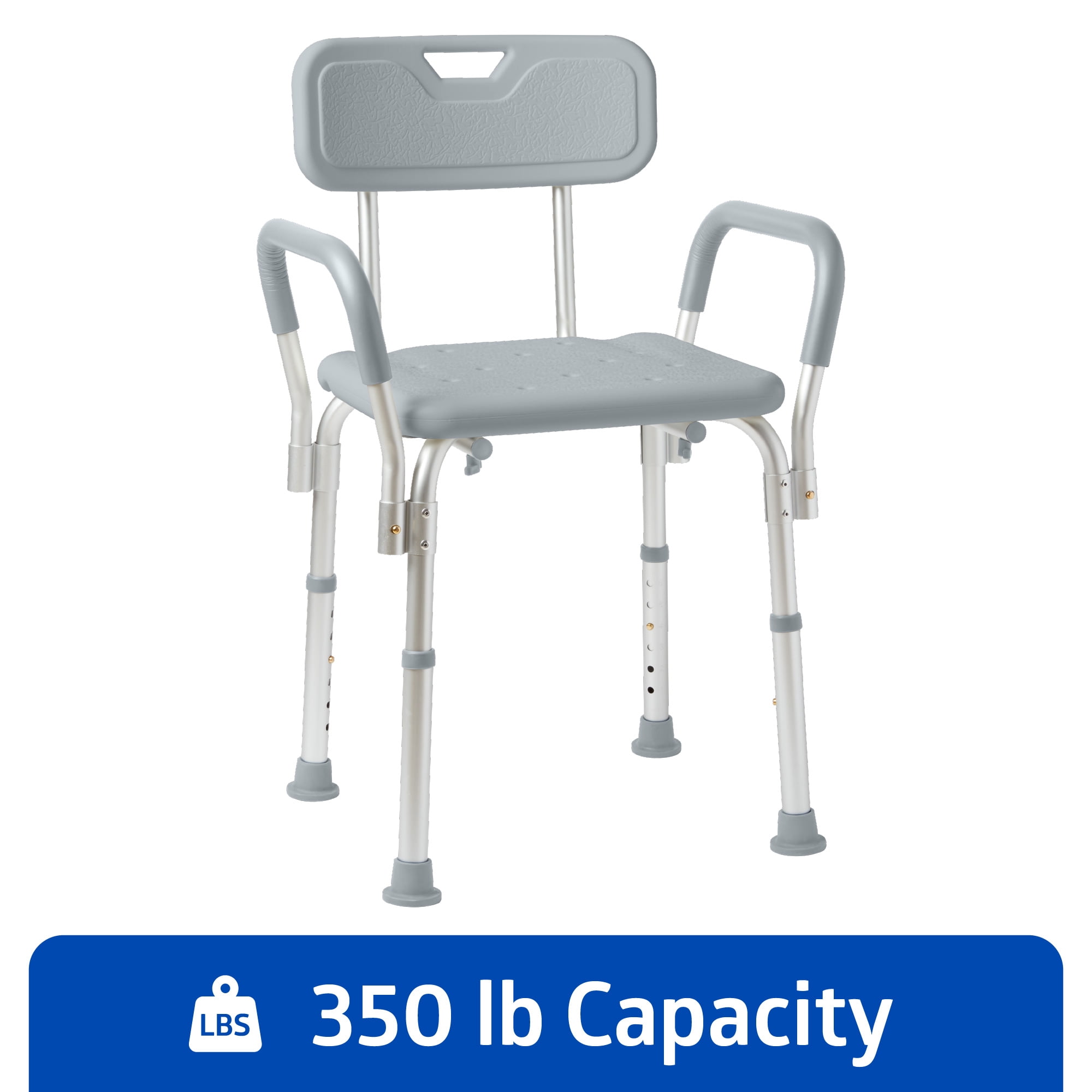Medline Bath Chair and Shower Chair with Back and Armrests for Elderly ...