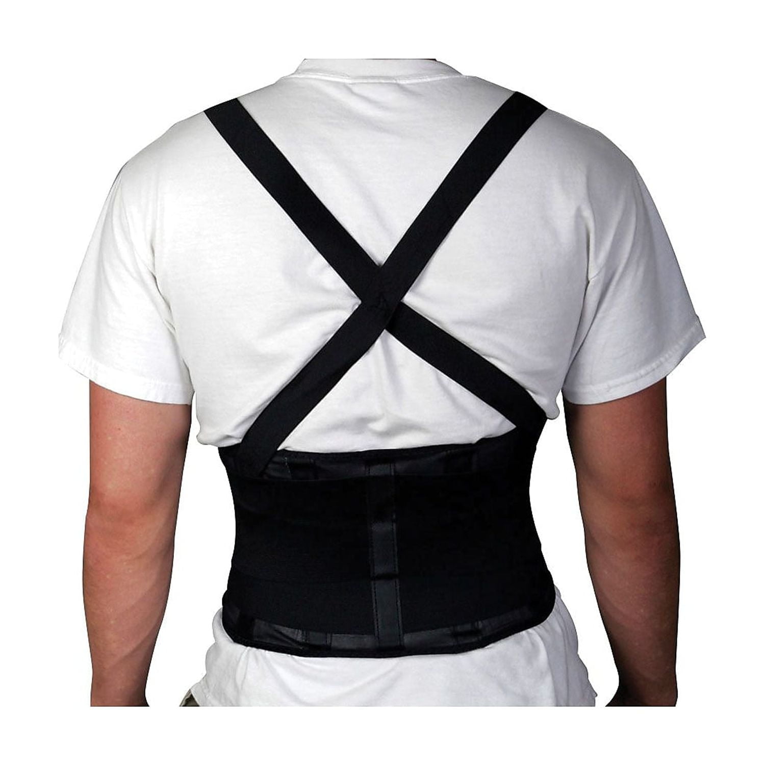 Medline Standard Back Support with Suspenders Black 2XL 42" - 46" L x ...