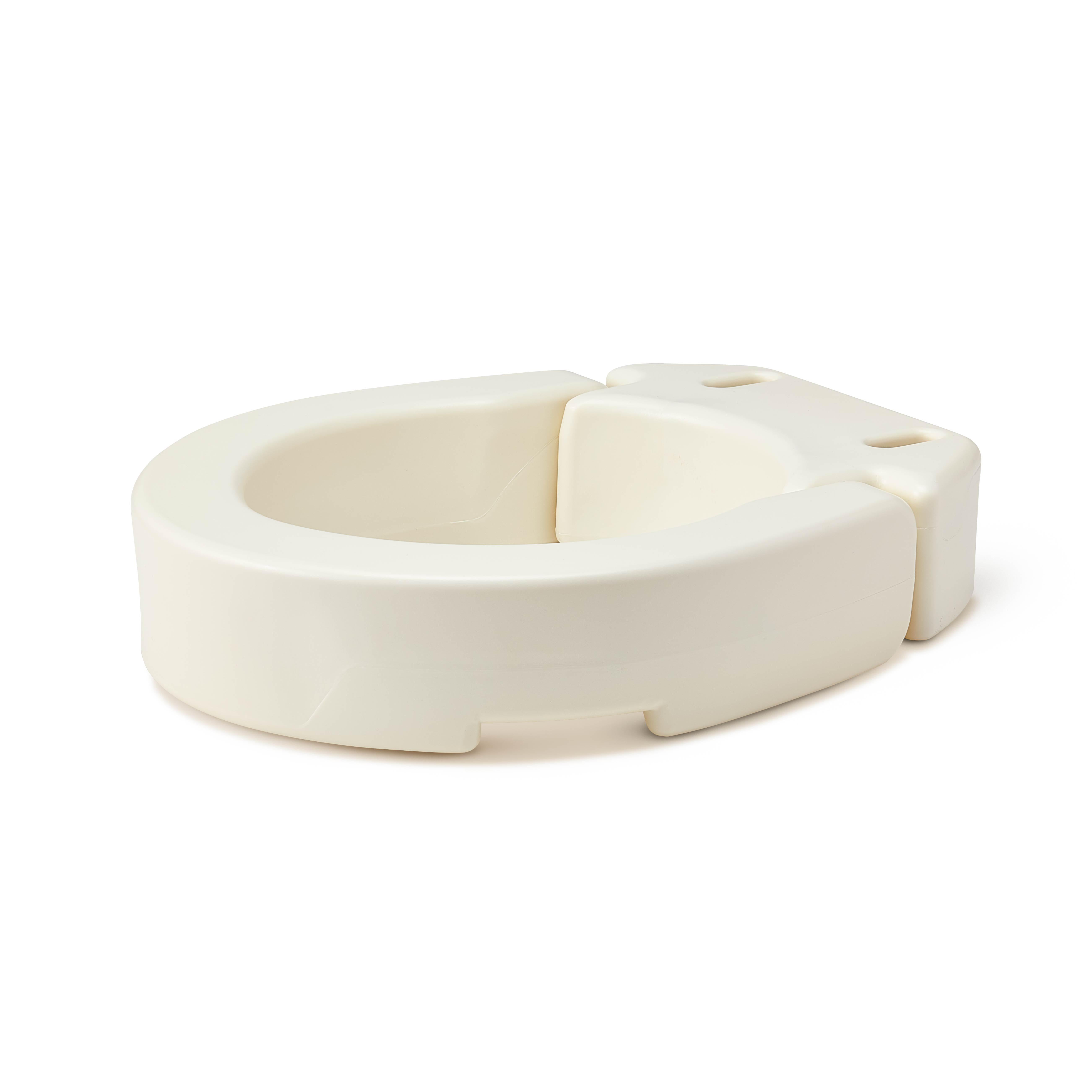Ableware Basic White Plastic Raised Toilet Seat 3" Height Up to 350 lbs ...